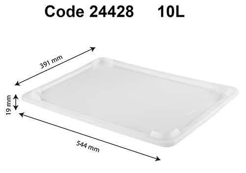 Bobet Matériel - Couvercle bac rectangulaire plat